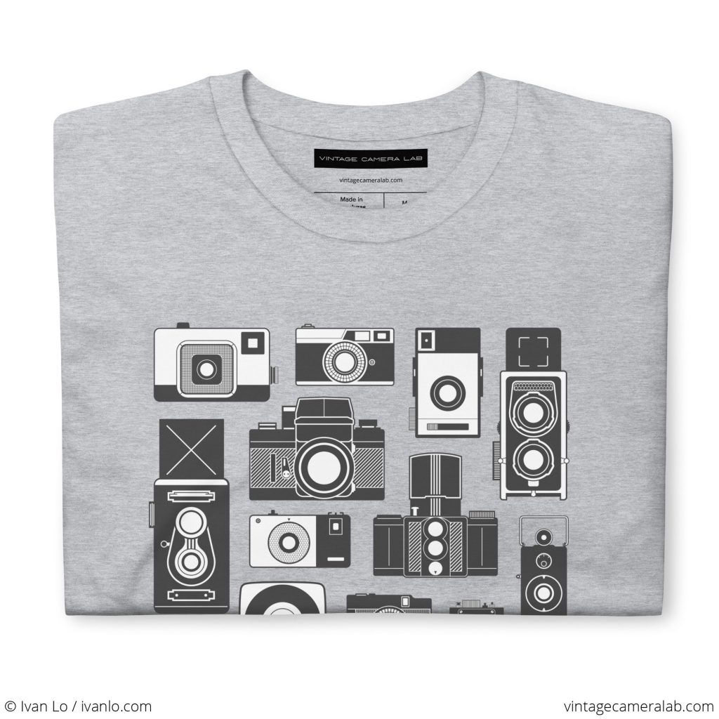 Vintage Cameras Illustration T-Shirt (1 of 2) – Vintage Camera Lab