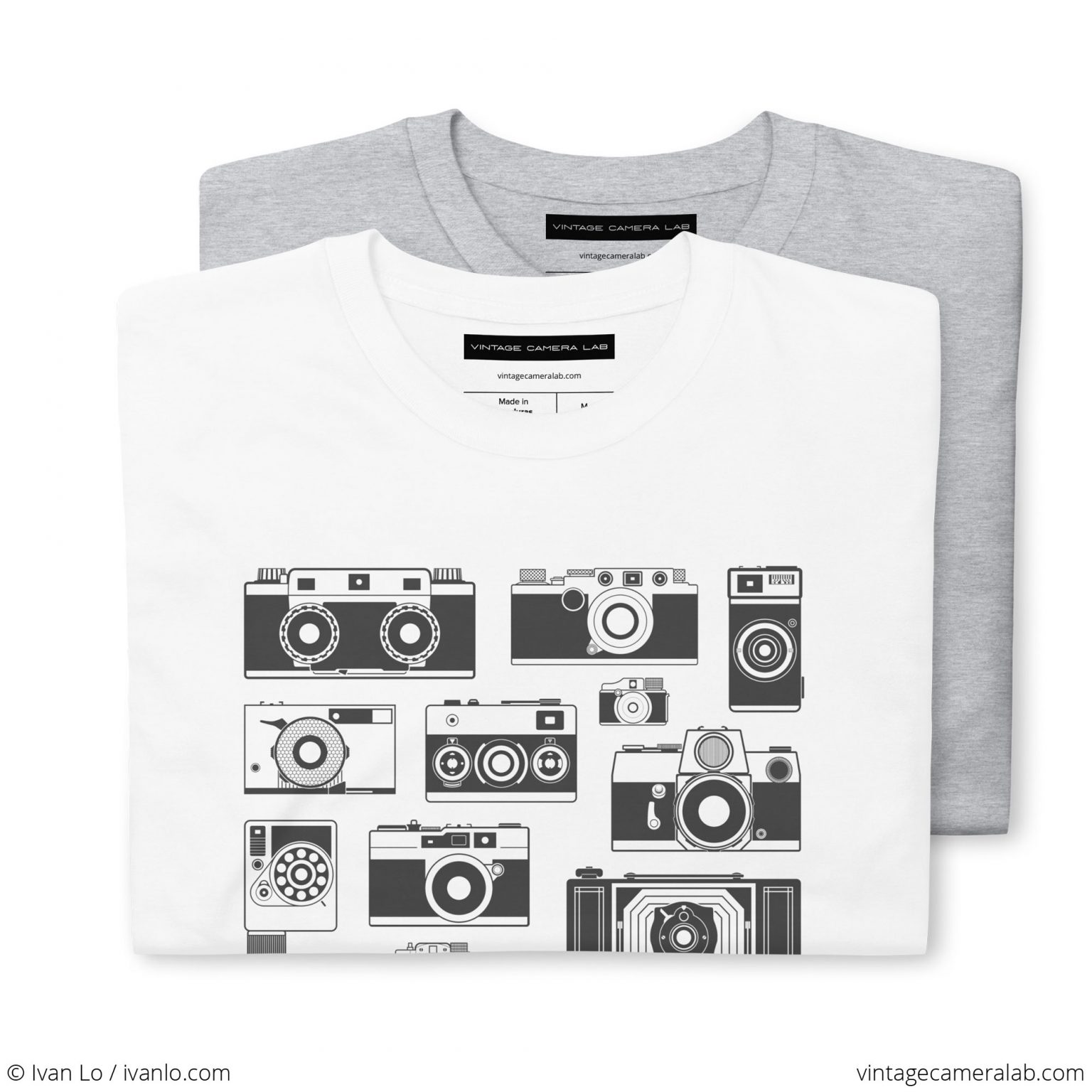 Vintage Cameras Illustration T-Shirt (2 of 2) – Vintage Camera Lab